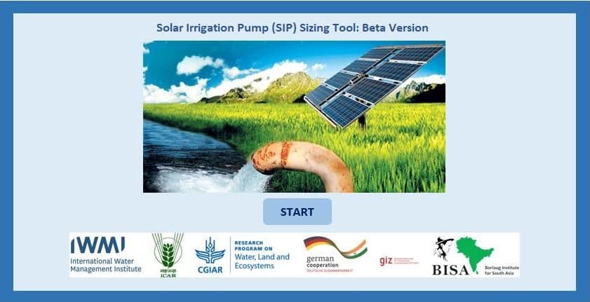 Solar Irrigation Pump (SIP) Sizing Tool - IWMI